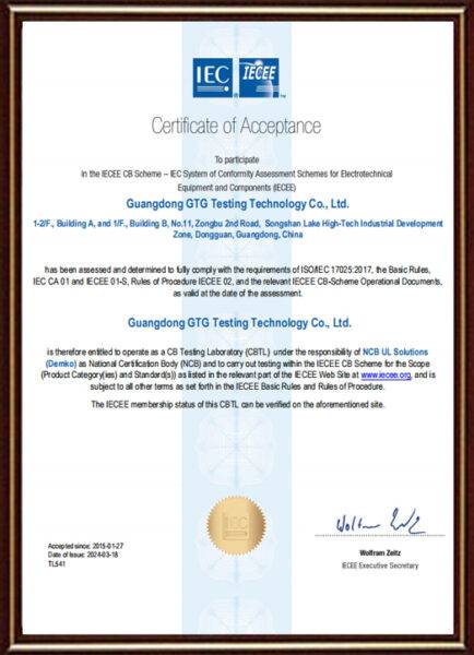 IEC Certification Service Provider | GTG Group