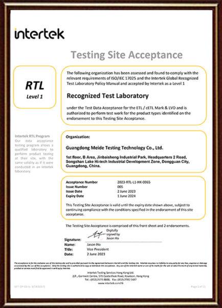 ETL Certification Service Provider | GTG Group